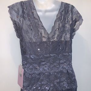 JS Collections | Dresses | Js Collections Sequin Embellished Tiered ...